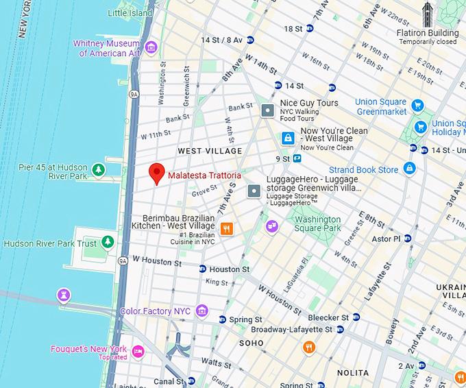 16. malatesta trattoria map