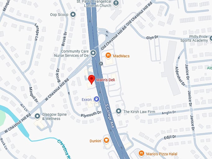 16. malin's deli map