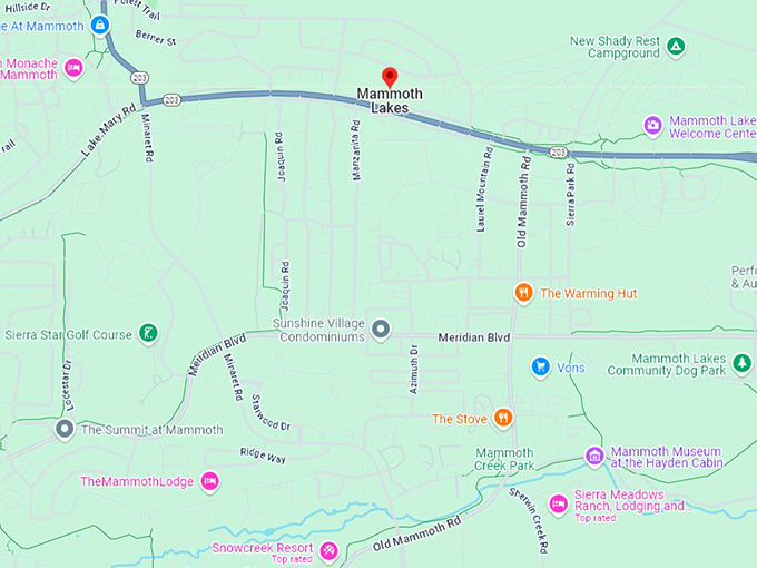 16. mammoth lakes map