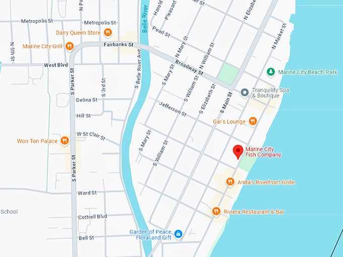 16. marine city fish company map