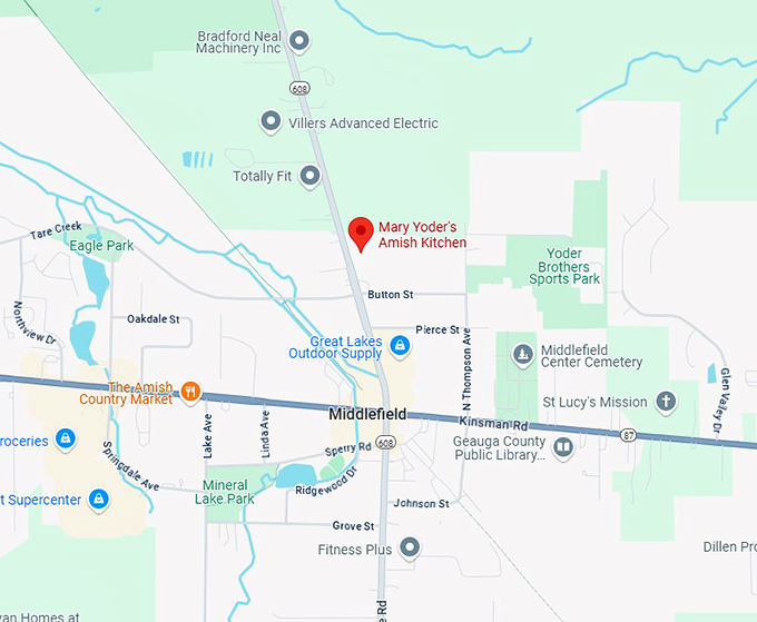 mary yoder's amish kitchen map