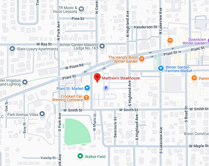 16. matthew's steakhouse map