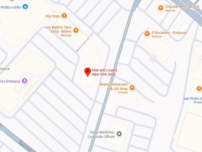 16. max and louie's new york diner map