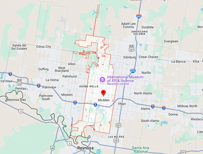 16. mcallen, tx map