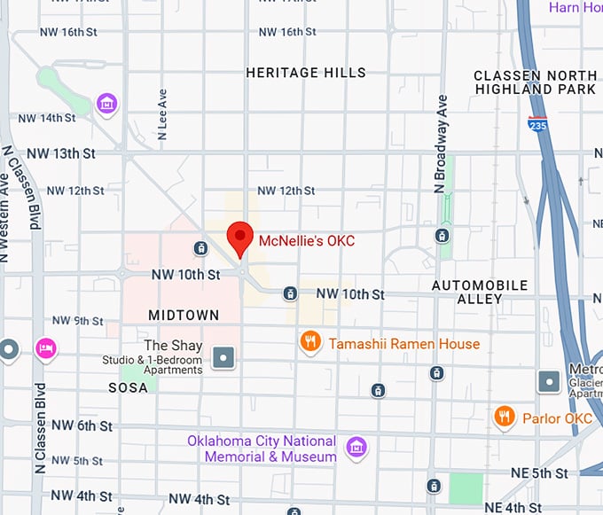 16. mcnellie's okc map