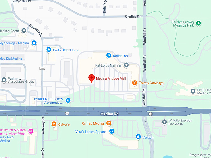 16. medina antique mall map