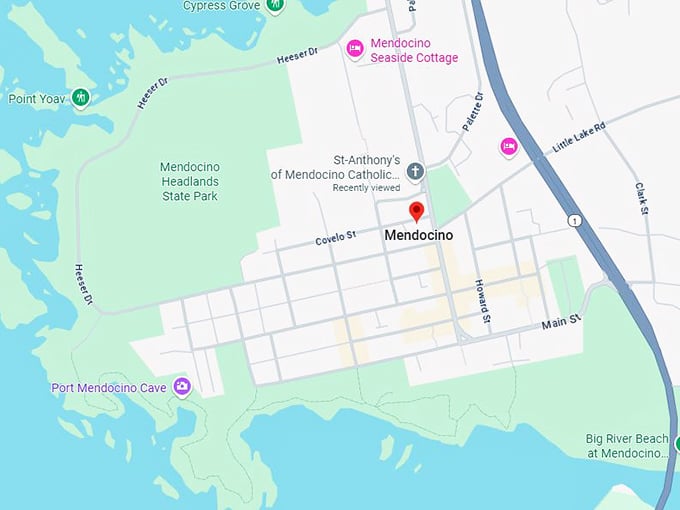 16. medocino ca map