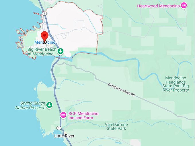 16. mendocino california map