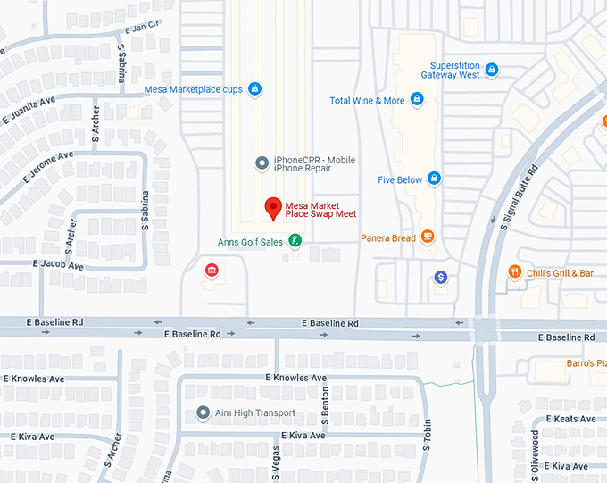 16. mesa market place swap meet map