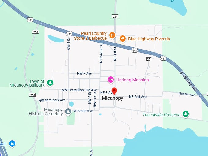 16. micanopy map