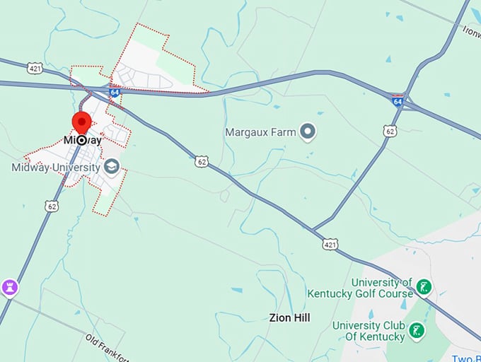 16. midway, ky map