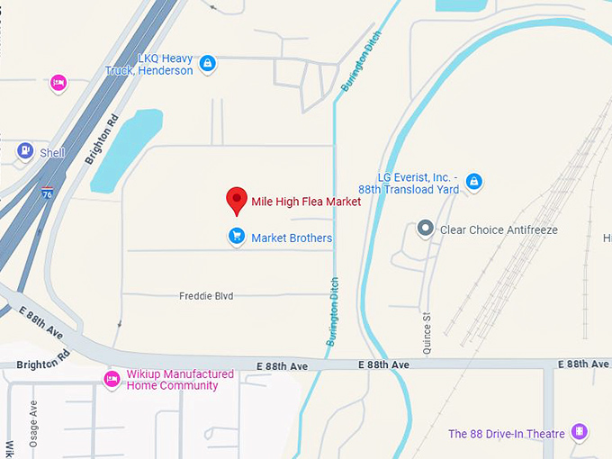 16. mile high flea market map