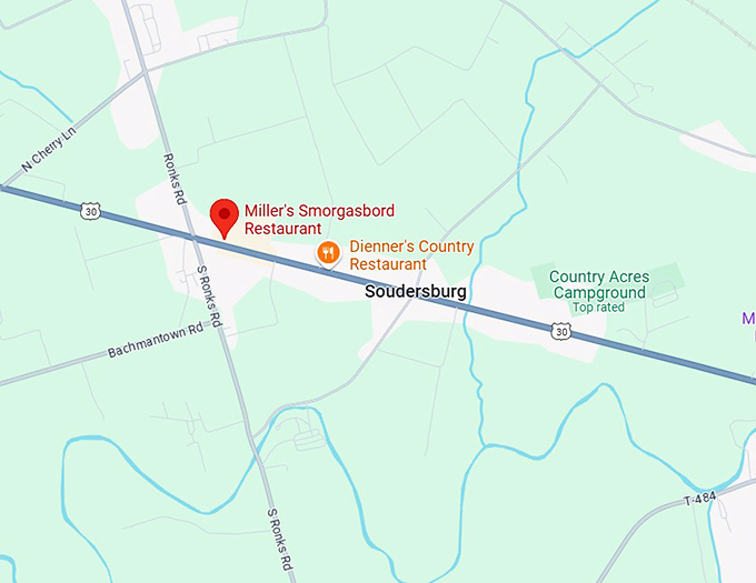 16. miller's smorgasbord restaurant map