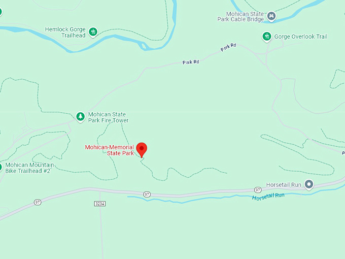 mohican memorial state park map