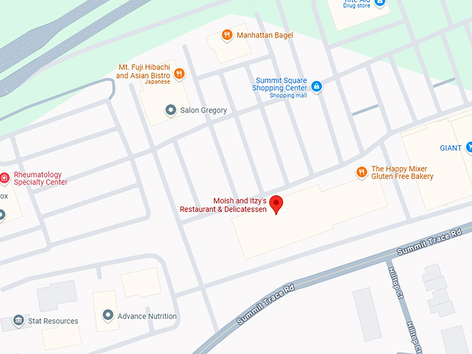 16. moish and itzy’s restaurant & delicatessen map