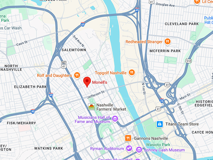 16. monell's dining map