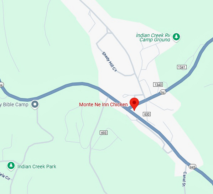 16. monte ne inn chicken map