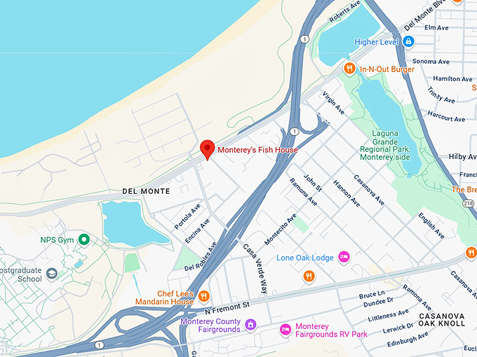 16. monterey's fish house map