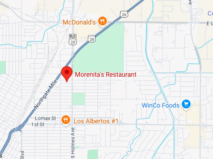 16. morenita's restaurant map