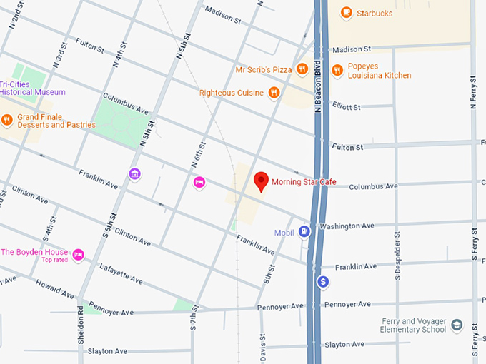 16. morning star cafe map