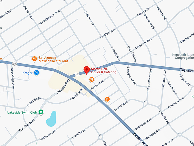 16. morris deli, liquor & catering map