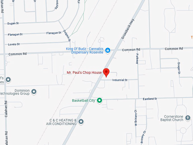 16. mr. paul's chop house map