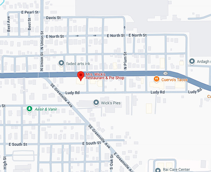 16. mrs. wick's restaurant & pie shop map copy