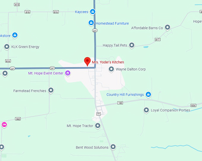 16. mrs. yoder's kitchen map