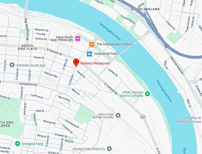 16. nadine's restaurant map