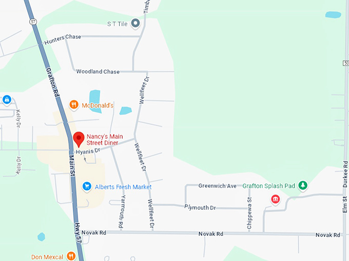 nancy's main street diner map