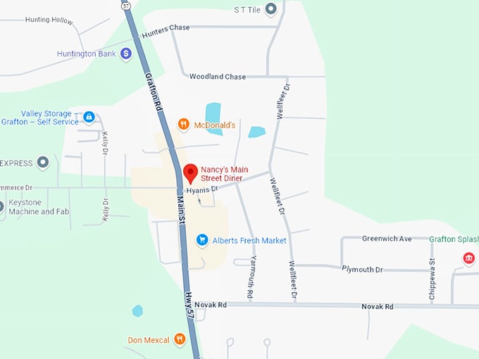 16. nancy's main street diner map