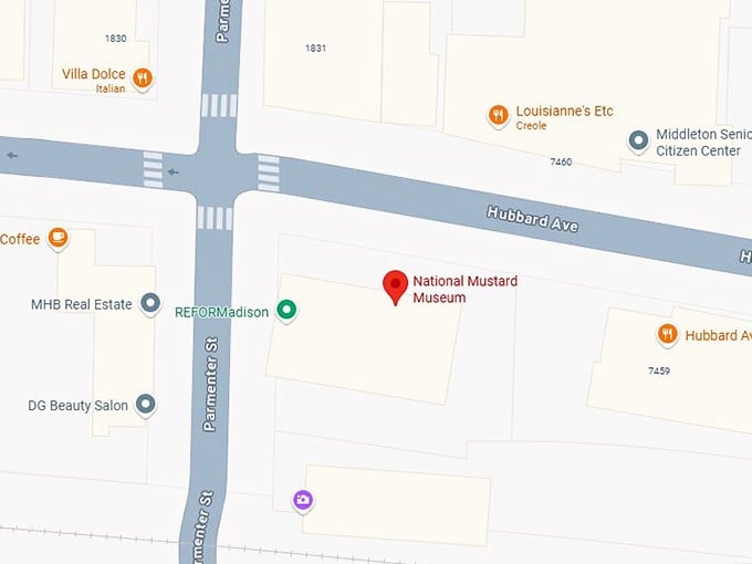 national mustard museum map