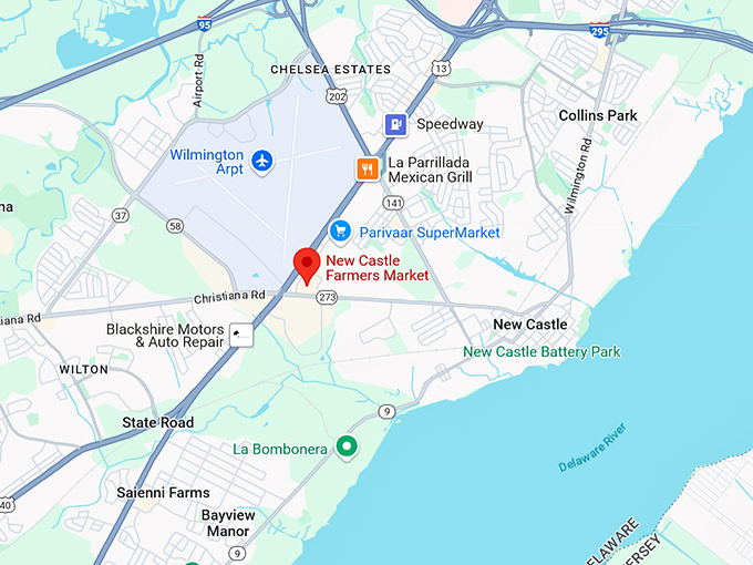 16. new castle farmers market map