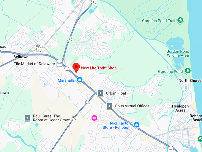 16. new life thrift shop map