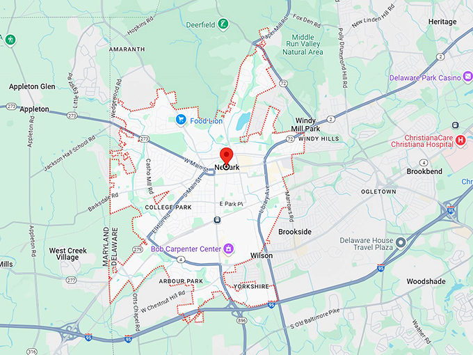 16. newark, de map
