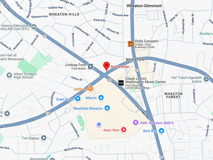 16. nick's diner map