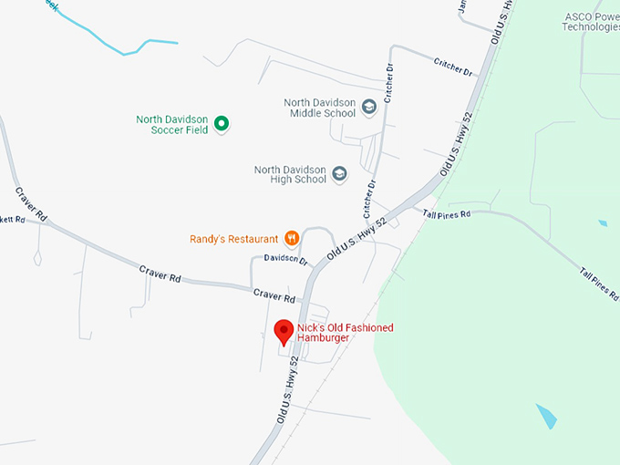 16. nick's old fashioned hamburger map