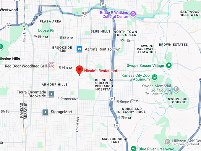 16. niecie's restaurant map