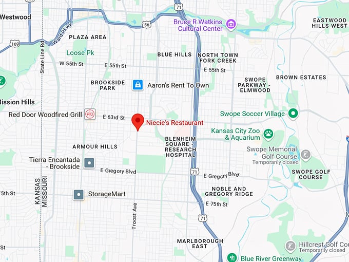 16. niecie's restaurant map