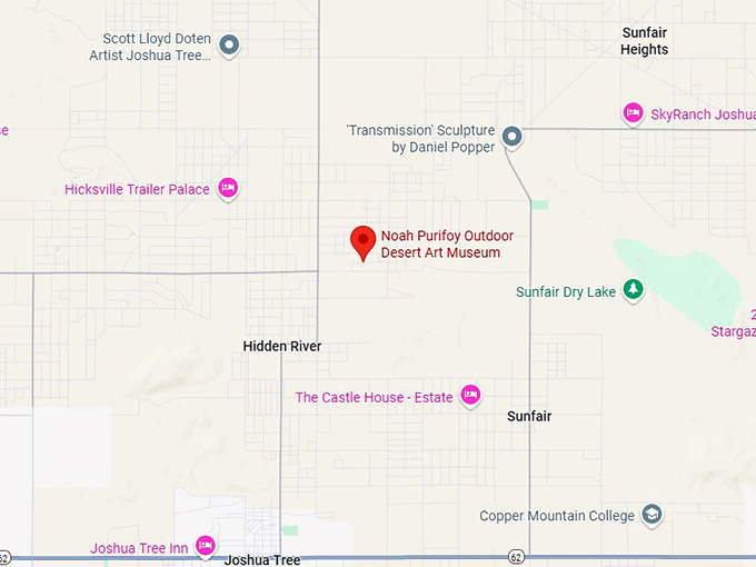 16. noah purifoy outdoor desert art museum map