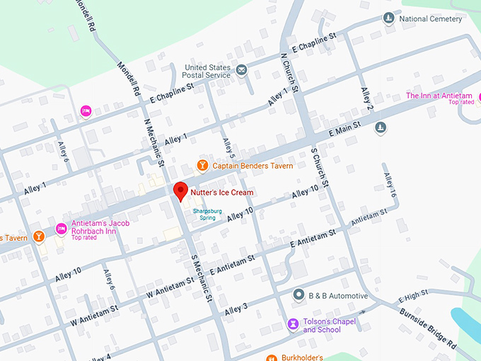 16. nutter's ice cream map