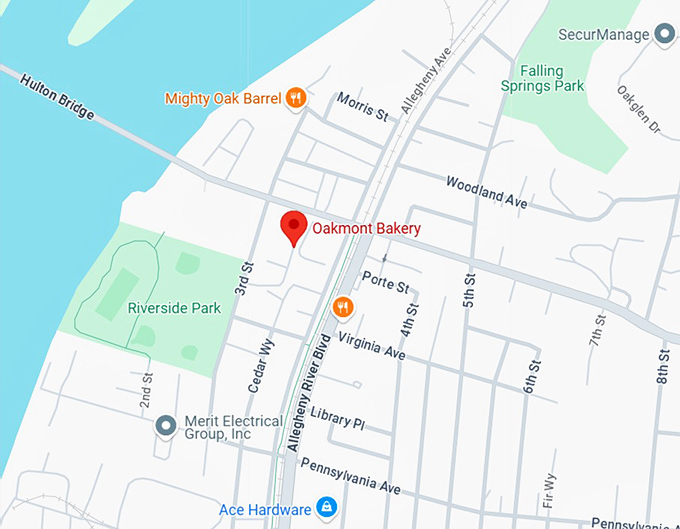 16. oakmont bakery map