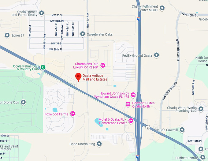 16. ocala antique mall and estates map