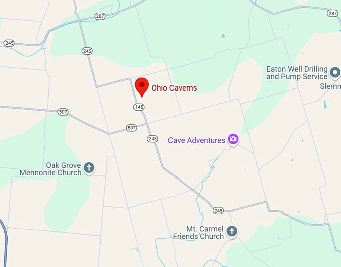 ohio caverns map