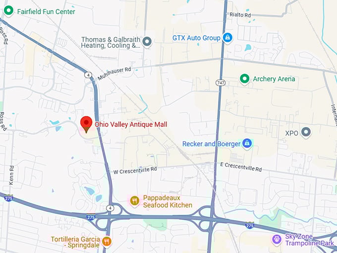 16. ohio valley antique mall map