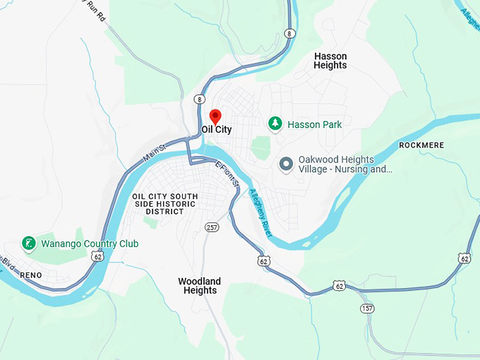 16. oil city, pa map