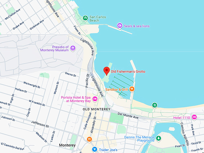 old fisherman&rsquo;s grotto map