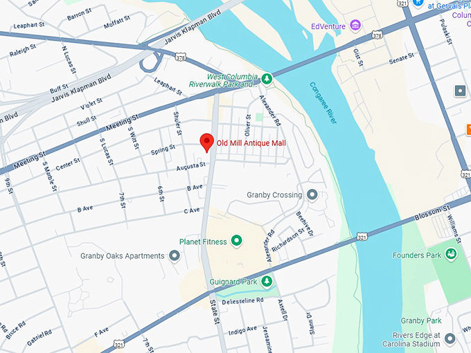 16. old mill antique mall map