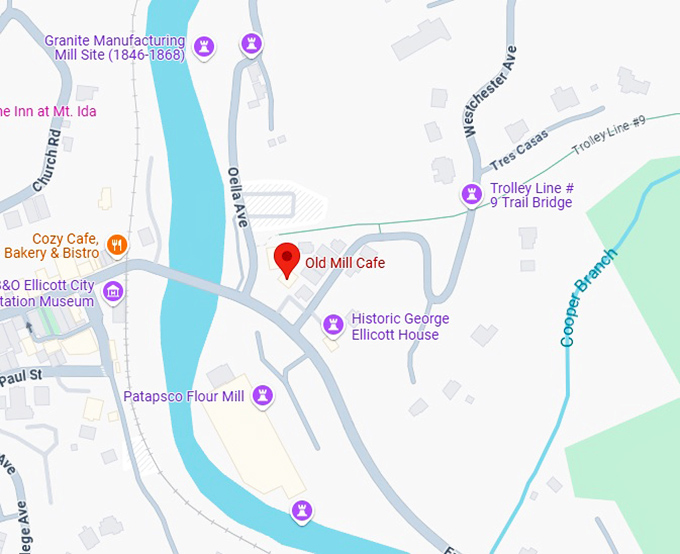 16. old mill cafe map