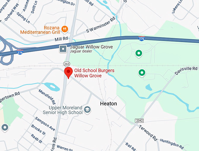 16. old school burgers willow grove map